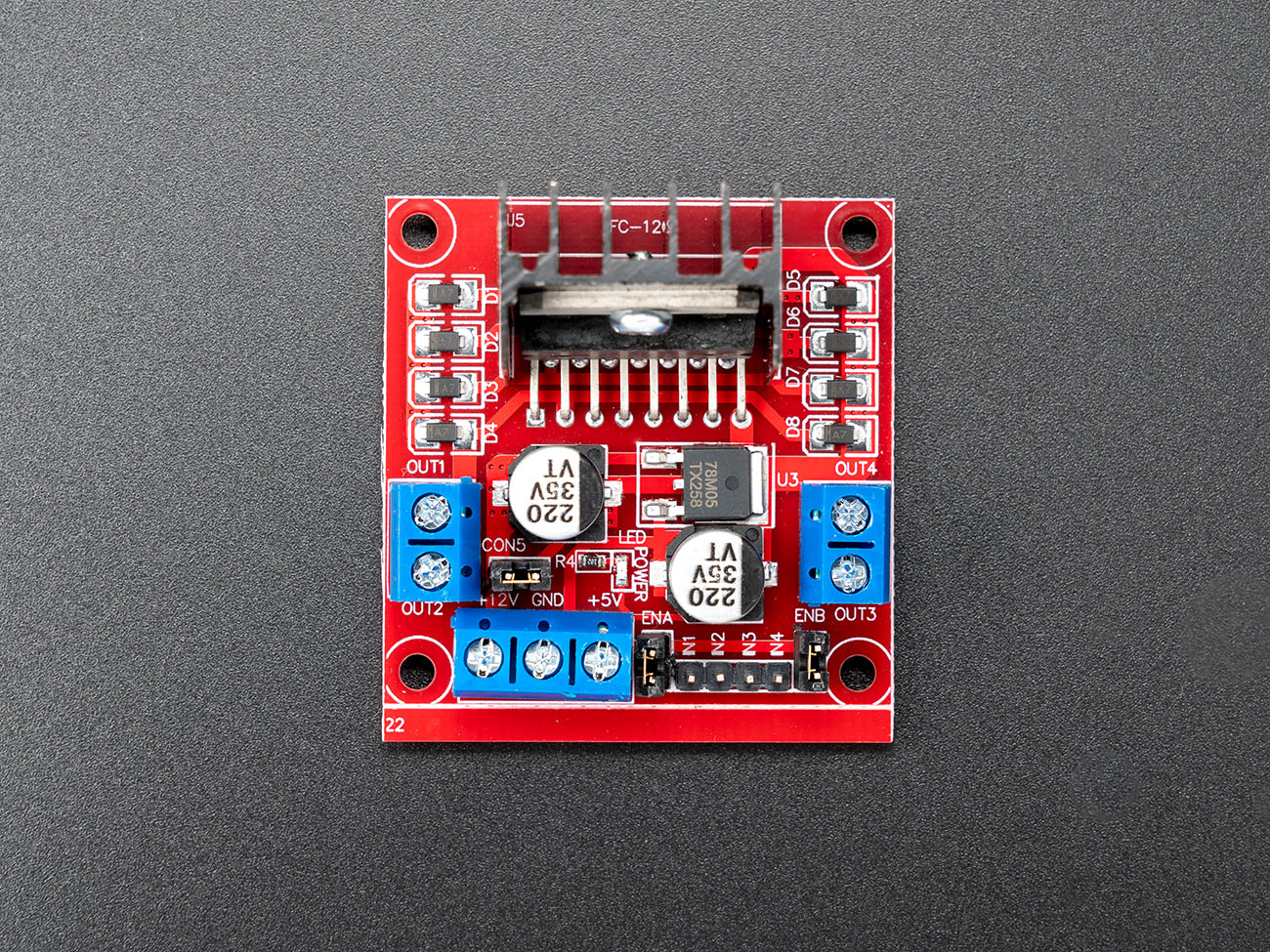 L298N Dual-Channel H-Bridge Motor Driver for DC Motors and Stepper ...