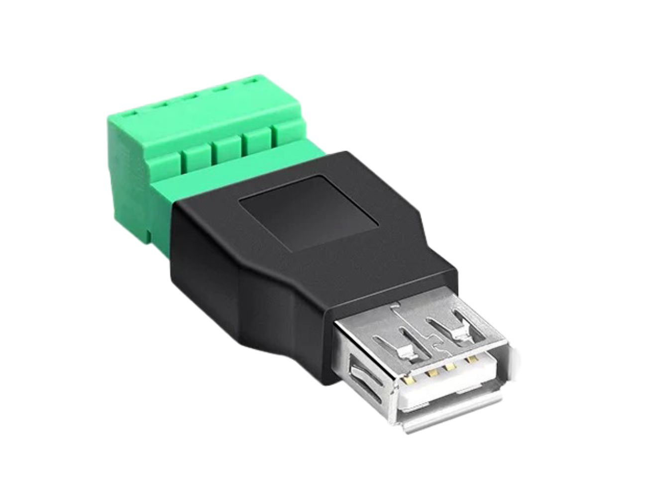 USB-A Male Plug / Female Socket 5-pin Terminal Block - Thingbits